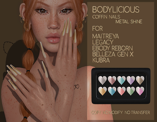 Second Life Marketplace - [B] Coffin Nails - Metal Shine
